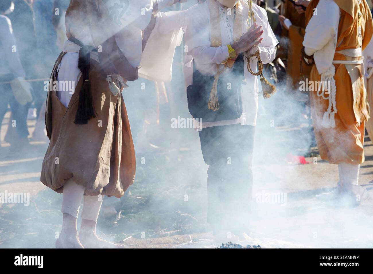 Kagawa, Japan - November 23th 2023: Sacred bonfires during Japanese ...