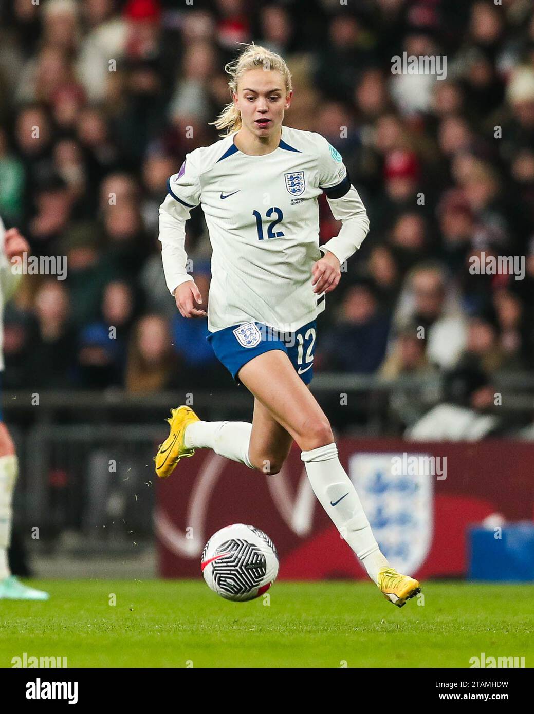 England's Esme morgan in action against during the England Women v ...