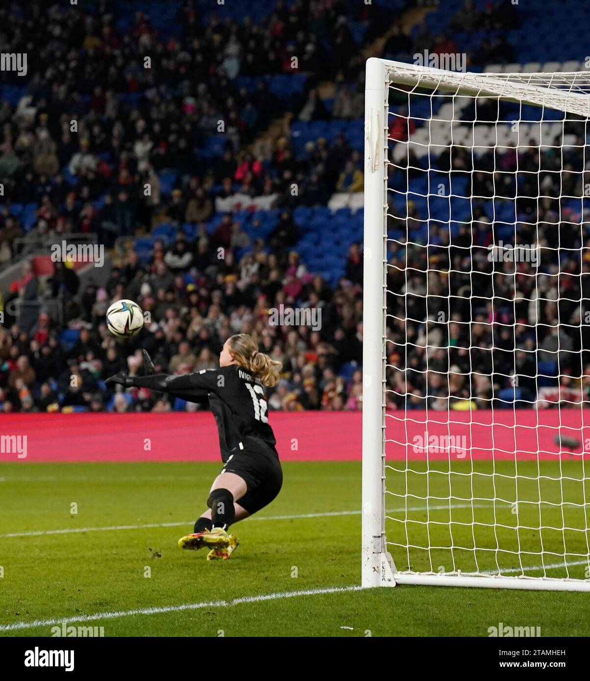 Cardiff,UK, 01 Dec 2023 Telma Ivarsdottir (Iceland) in action during ...