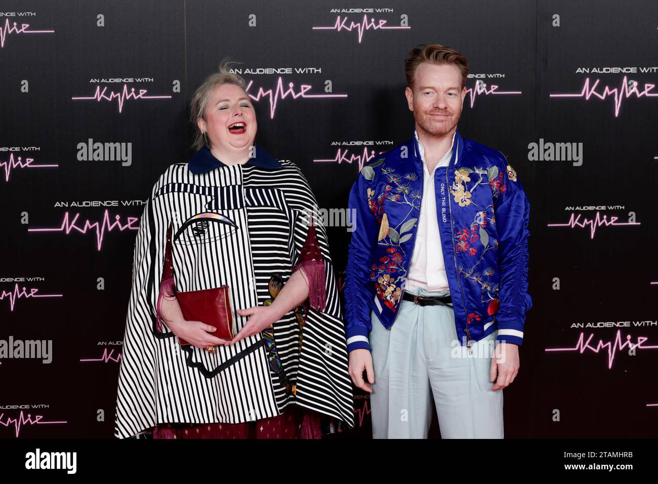 Siobhan McSweeney, left, and Kevin Joseph Brady pose for photographers ...