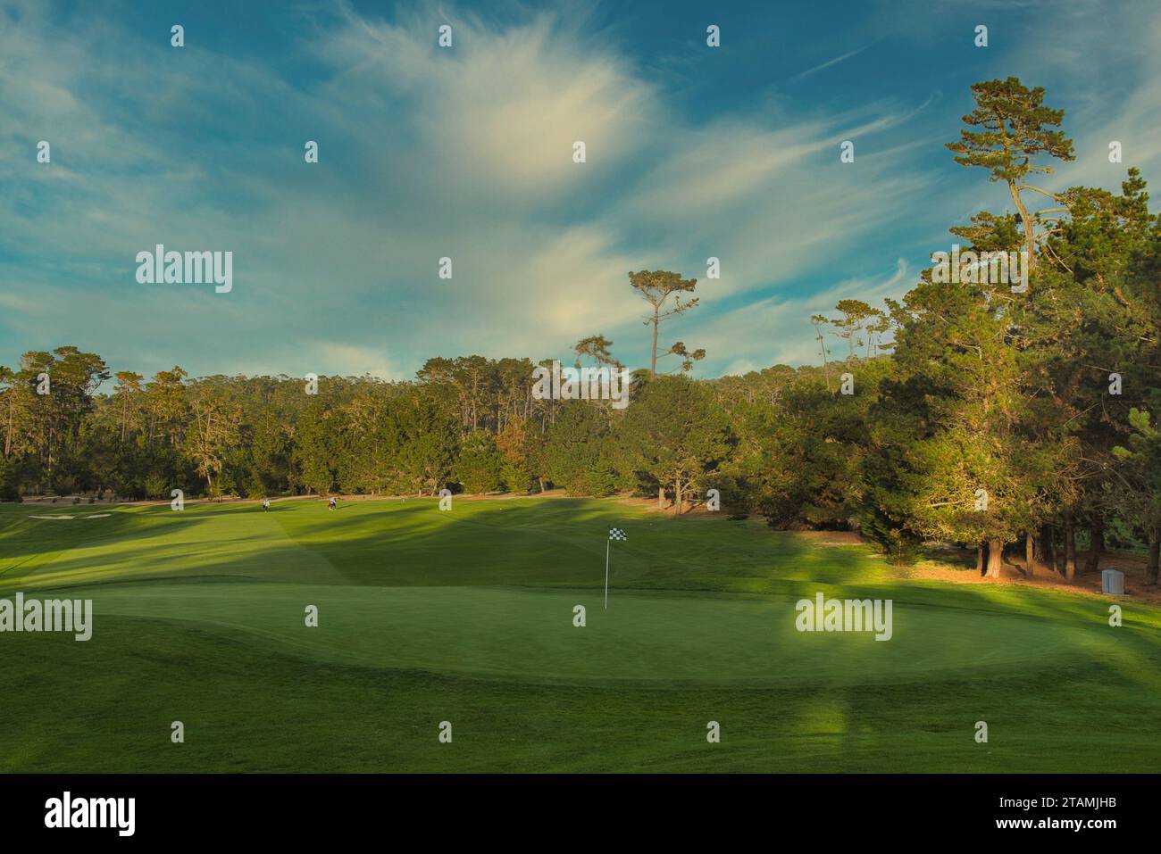 Pebble Beach, California, USA 1st December, 2023 The 9th green of the ...