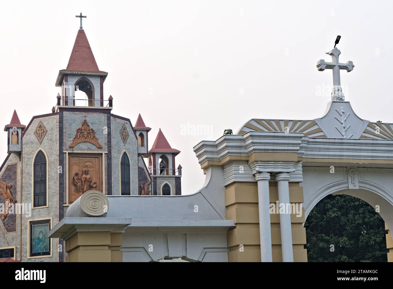 11.05.2023. Raiganj West Bengal India beautiful architectured entrance ...