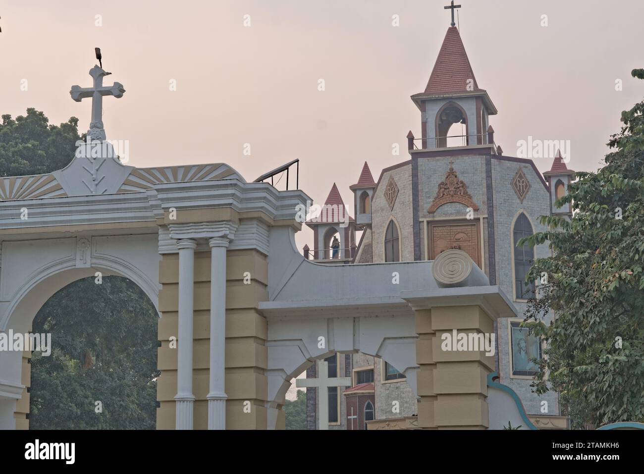 11.05.2023. Raiganj West Bengal India beautiful architectured entrance ...