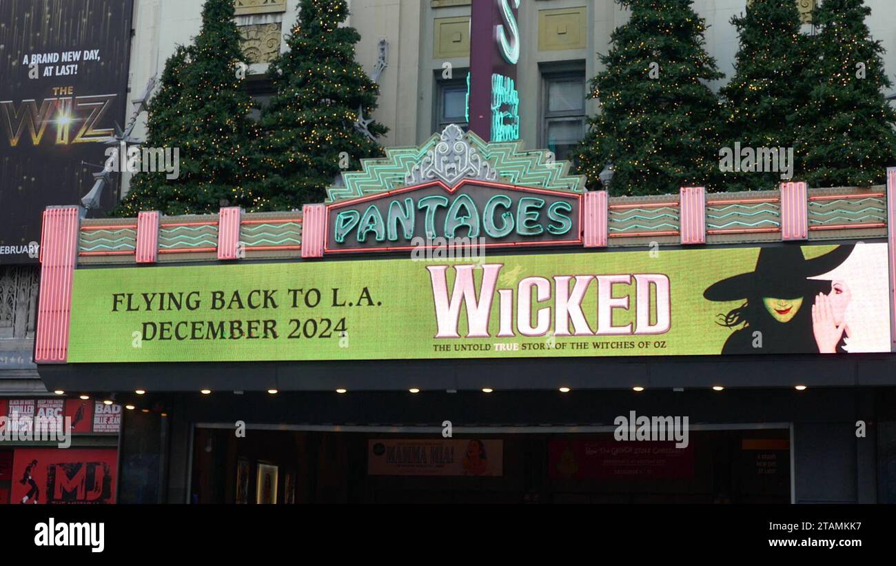 Hollywood, California, USA 1st December 2023 A general view of ...