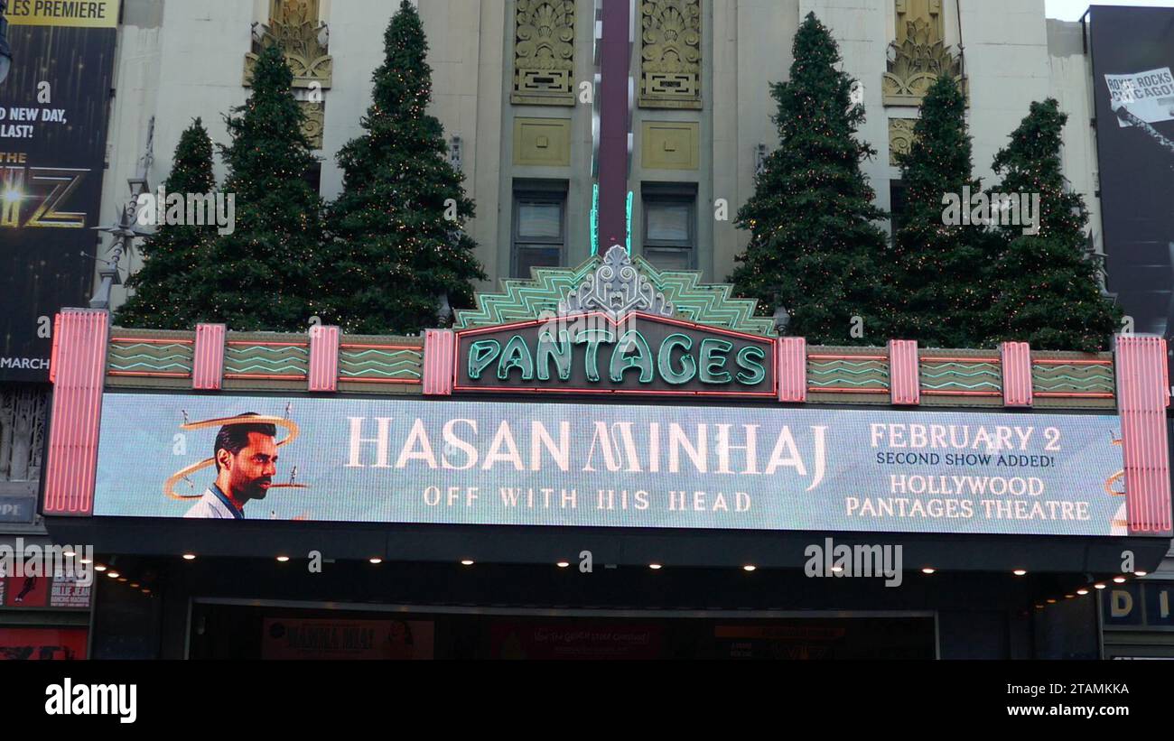 Hollywood, California, USA 1st December 2023 A general view of ...