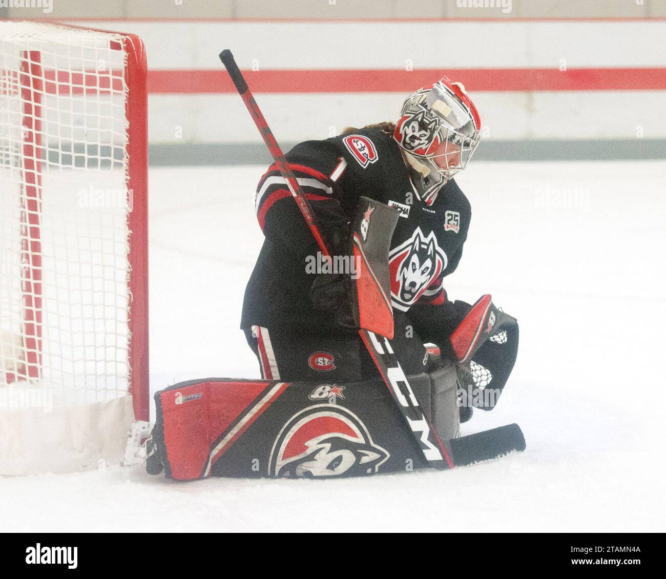 December 1, 2023: St. Cloud State Huskies goaltender Sanni Ahola (1 ...