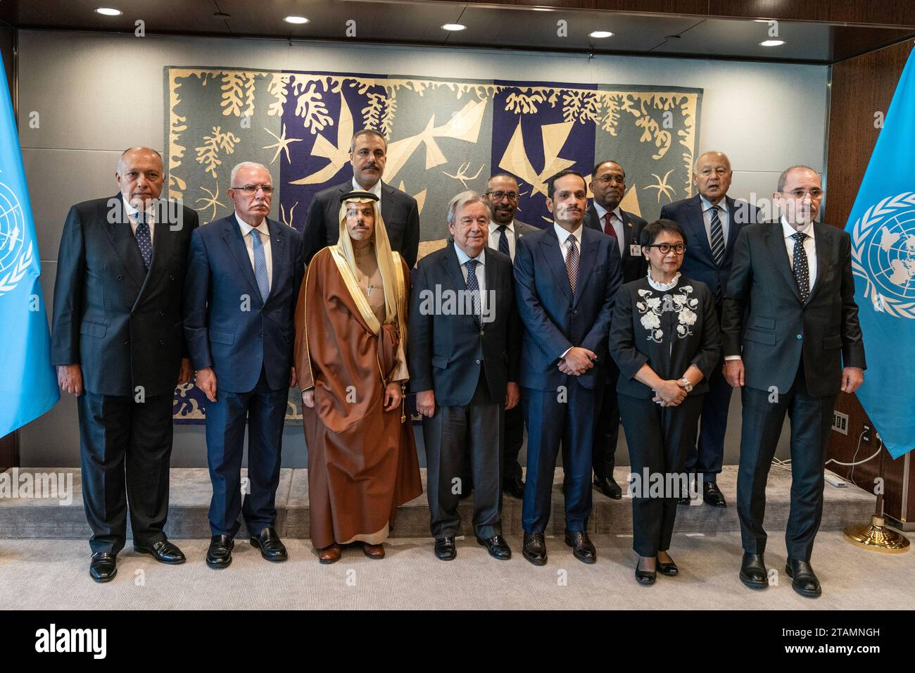 Members of the Ministerial Committee assigned by the Joint Arab-Islamic ...