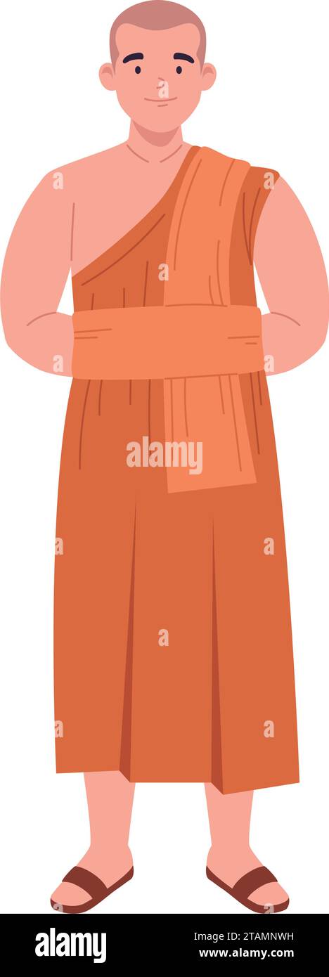 buddhist monk standing Stock Vector Image & Art - Alamy