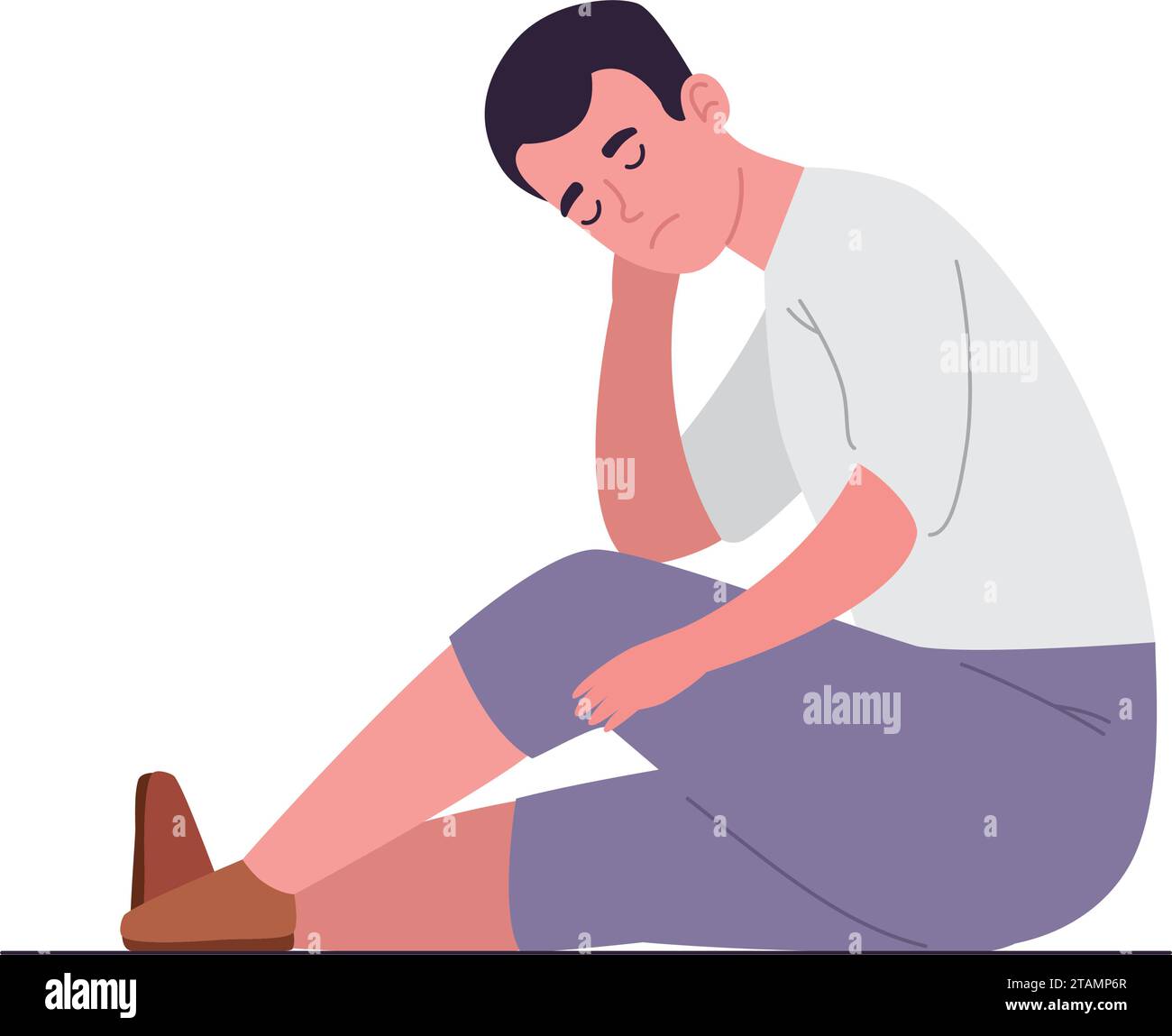 social anxiety disorder man sitting Stock Vector Image & Art - Alamy