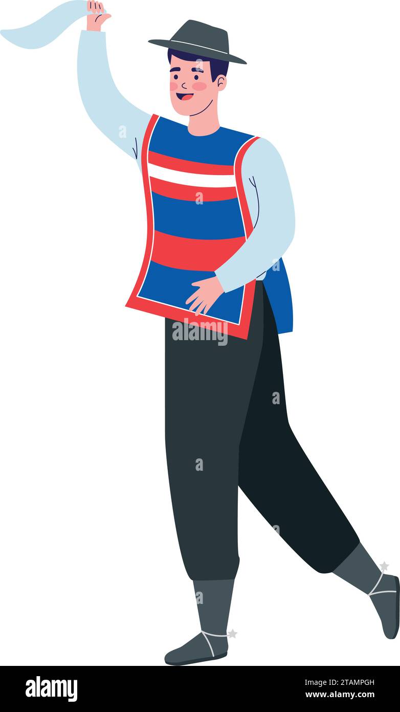 chile man with chamanto cartoon Stock Vector Image & Art - Alamy