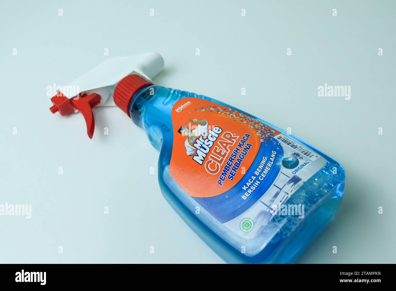 Mr Muscle Clear multi-purpose glass cleaner, isolated on white ...