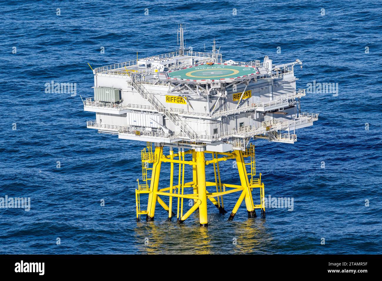 Germany. 16th Nov, 2023. The transformer platform of the Riffgat ...