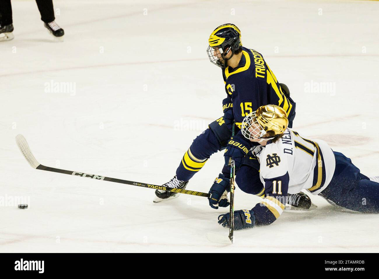 USA. 01st Dec, 2023. December 01, 2023: Michigan defenseman Jacob ...