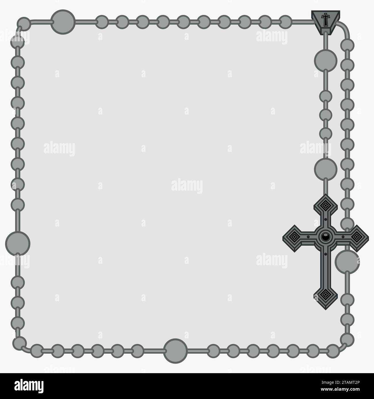 Vector design of frame for photography with Catholic rosary, rosary ...