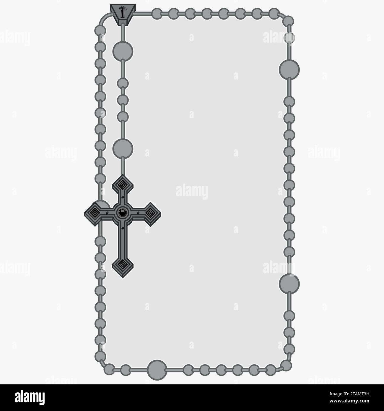 Vector design of frame for photography with Catholic rosary, rosary ...