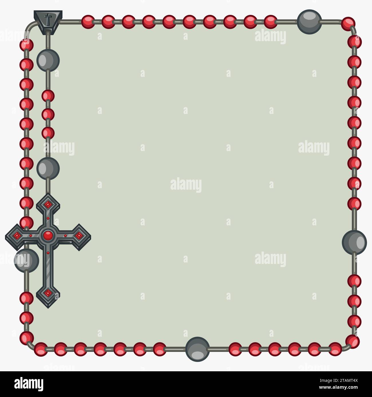 Vector design of frame for photography with Catholic rosary, rosary ...