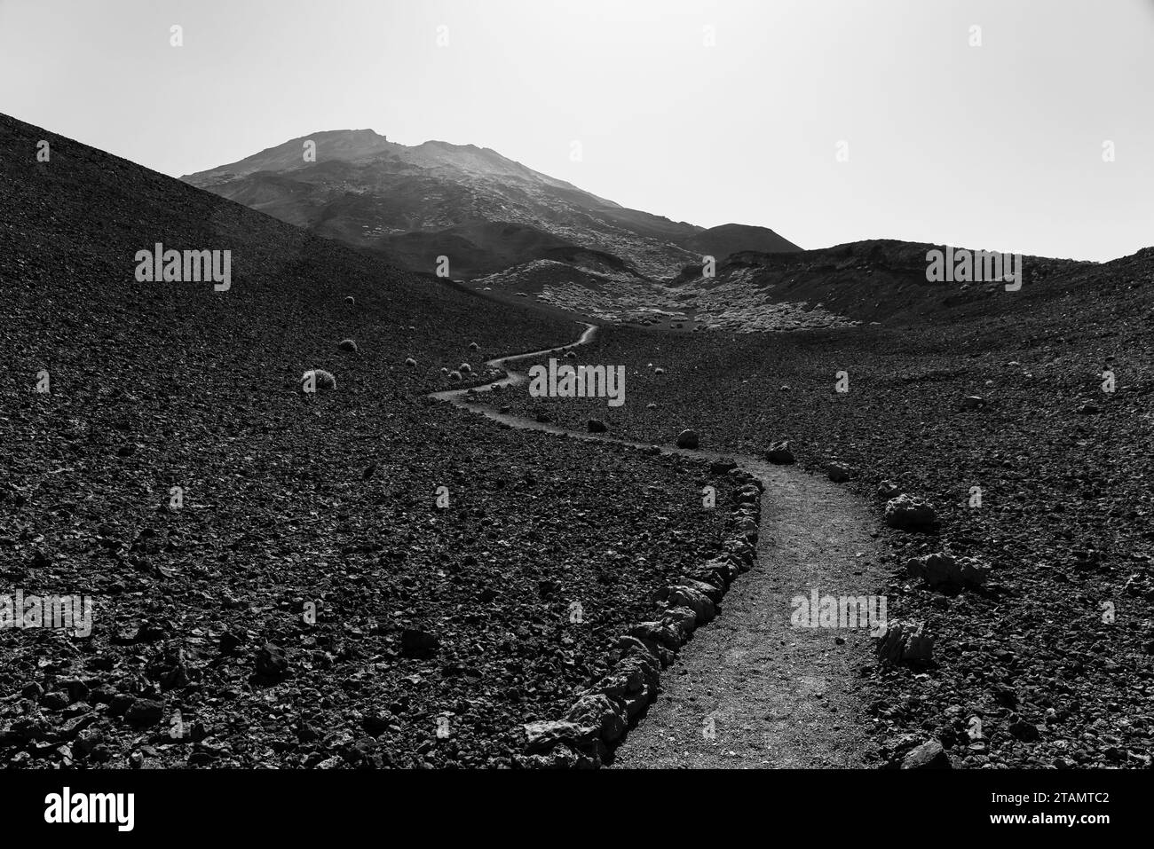 Trail to volcano Pico Viejo - the second highest peak of Tenerife ...