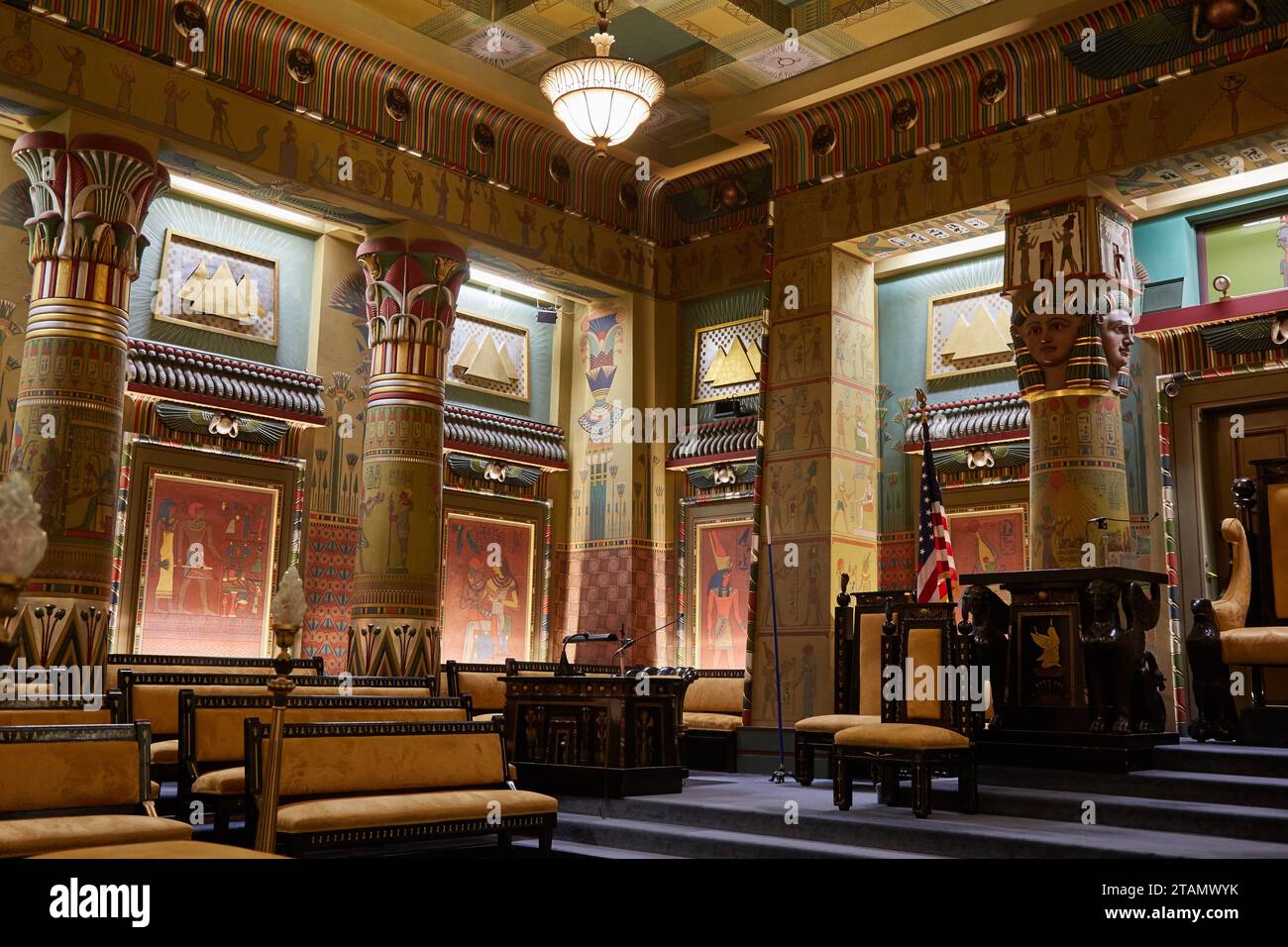 The incredible Masonic Temple in Philadelphia, Pennsylvania Stock Photo ...
