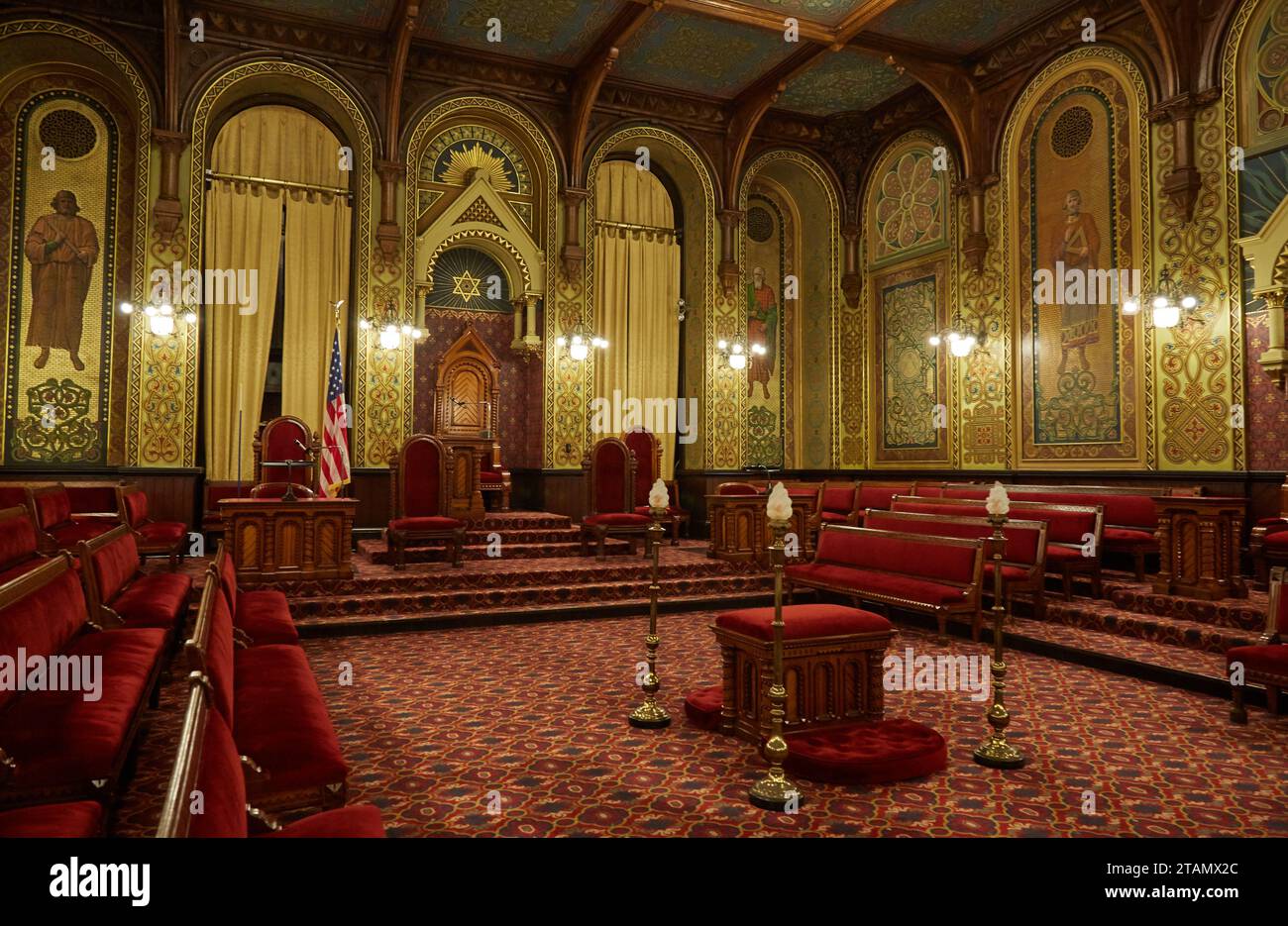 The incredible Masonic Temple in Philadelphia, Pennsylvania Stock Photo ...
