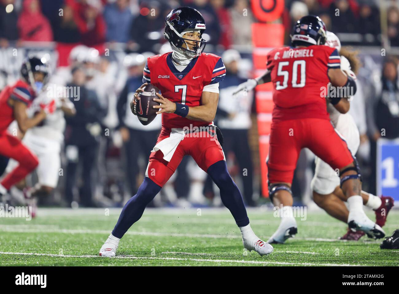 Lynchburg, Virginia, USA. 1st Dec, 2023. Liberty Flames quarterback ...