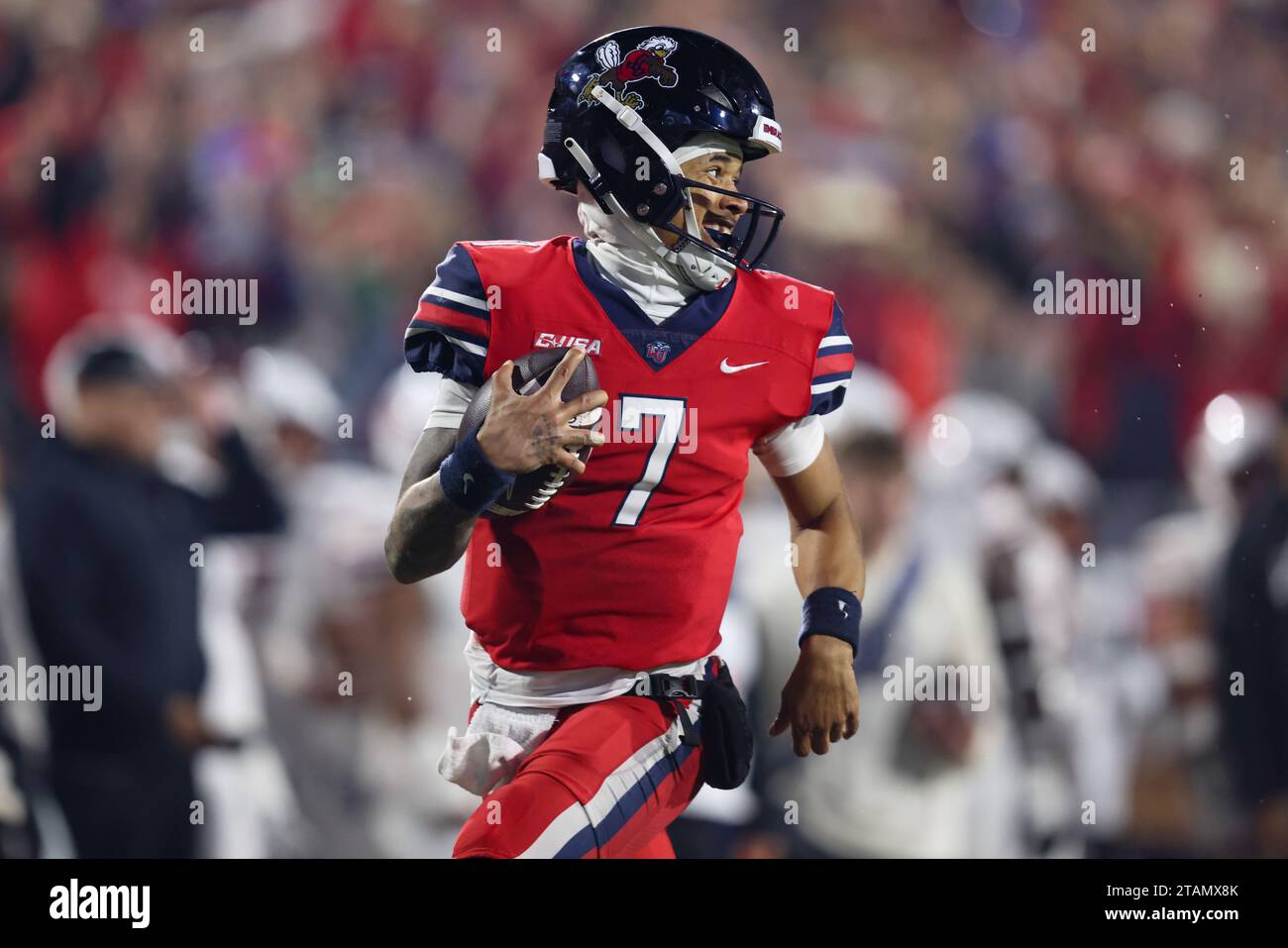 Lynchburg, Virginia, USA. 1st Dec, 2023. Liberty Flames quarterback ...