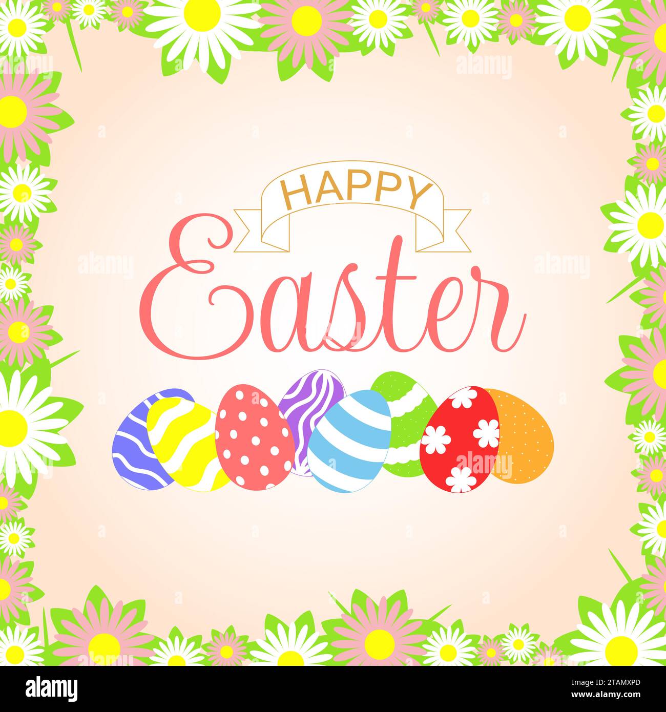 Vector illustration. Happy Easter design for greeting cards, posters ...