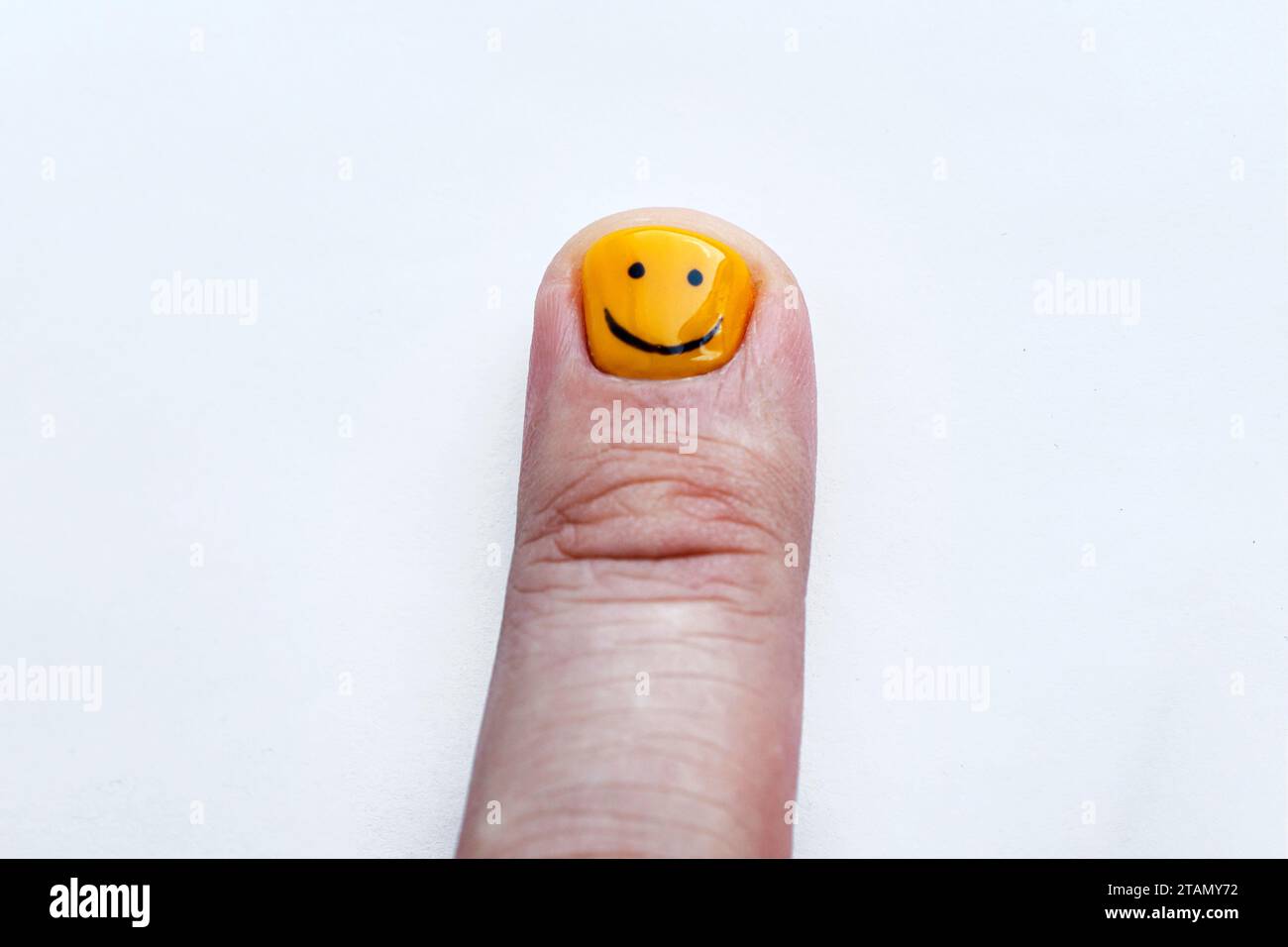 A man with painted nails. Design of male nails. men manicure isolated ...