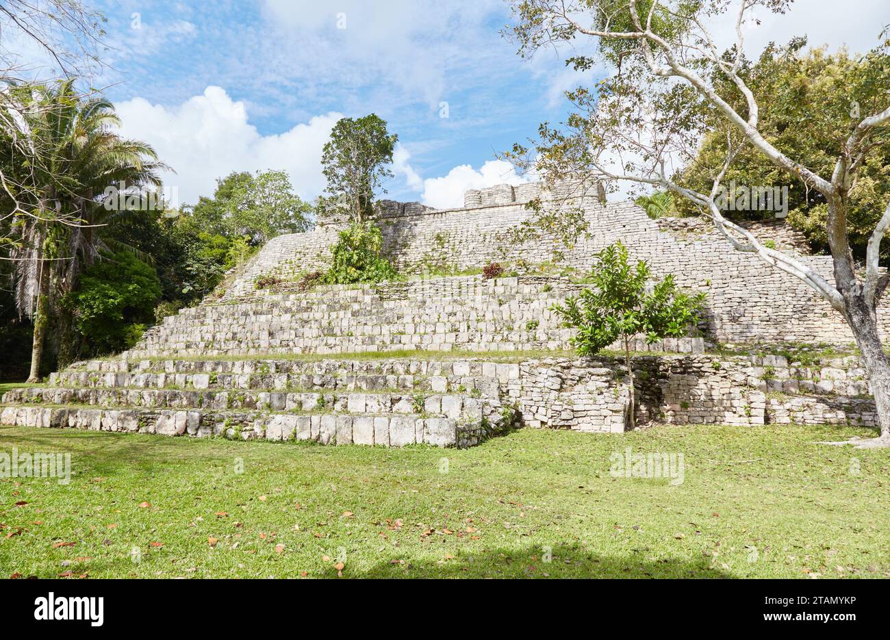The amazing Mayan ruins of Kohunlich in Quintana Roo, Mexico Stock Photo - Alamy