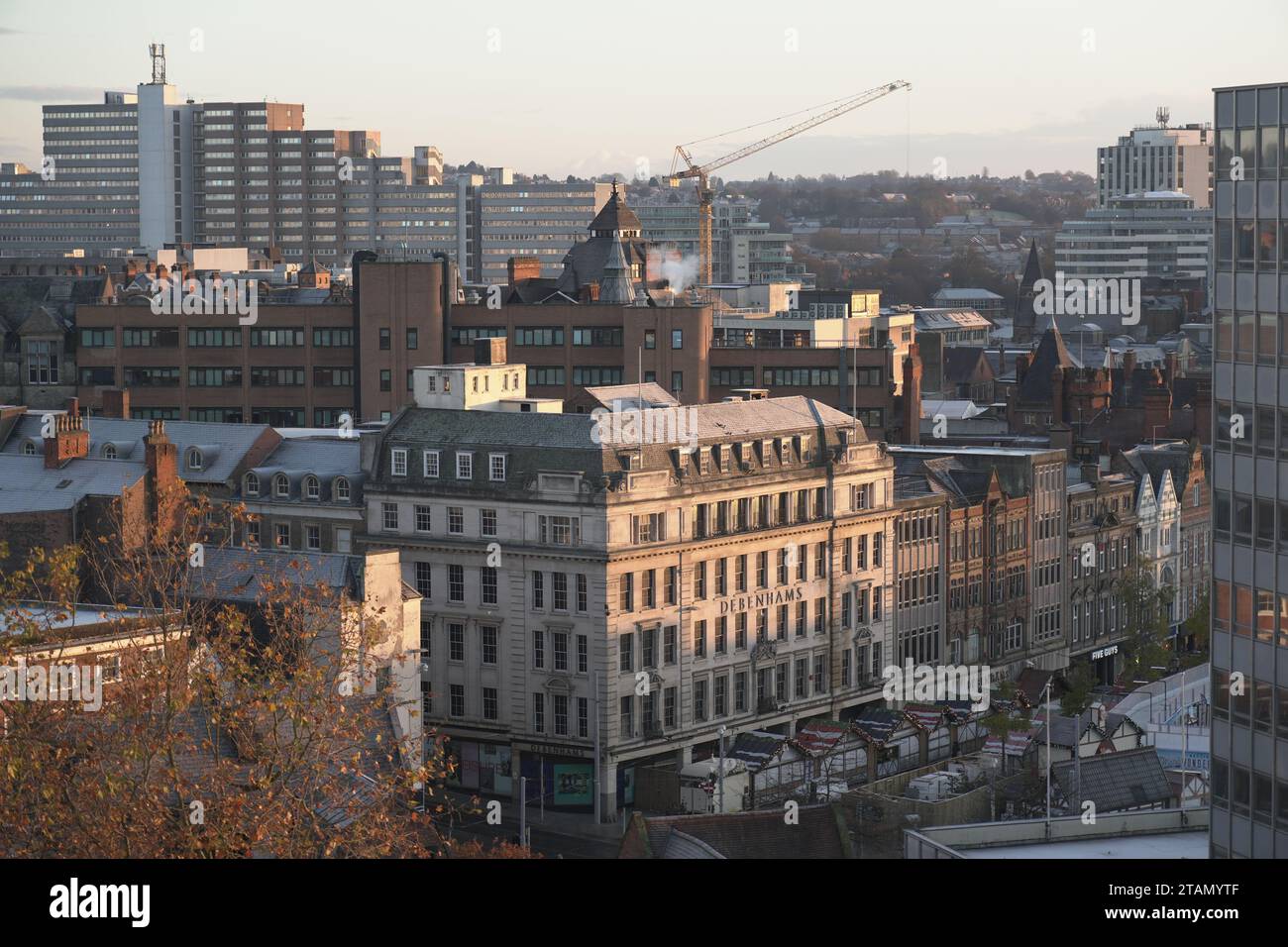 Nottingham City Centre Skyline & Cityscape Stock Photo - Alamy