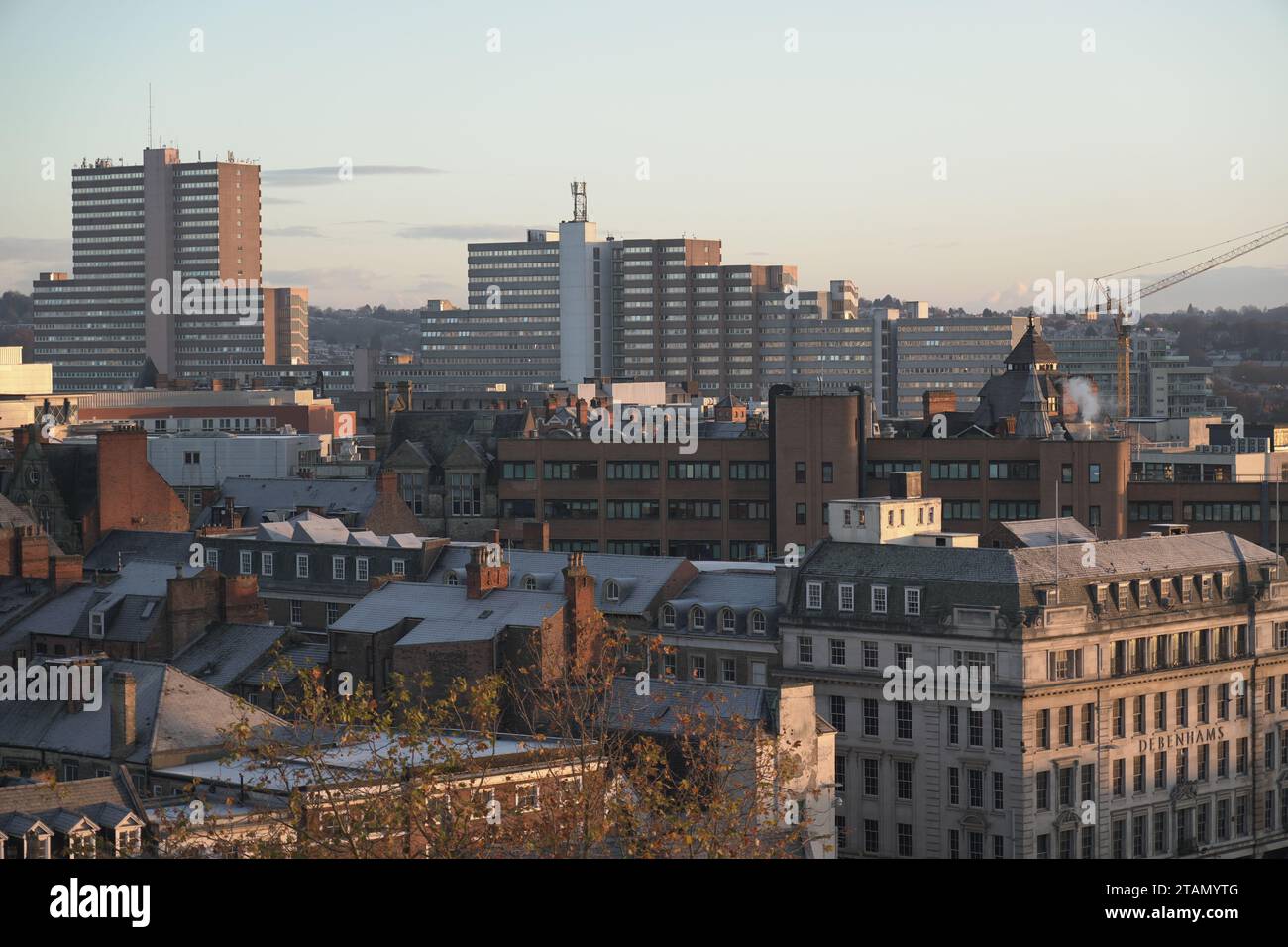 Nottingham City Centre Skyline & Cityscape Stock Photo - Alamy
