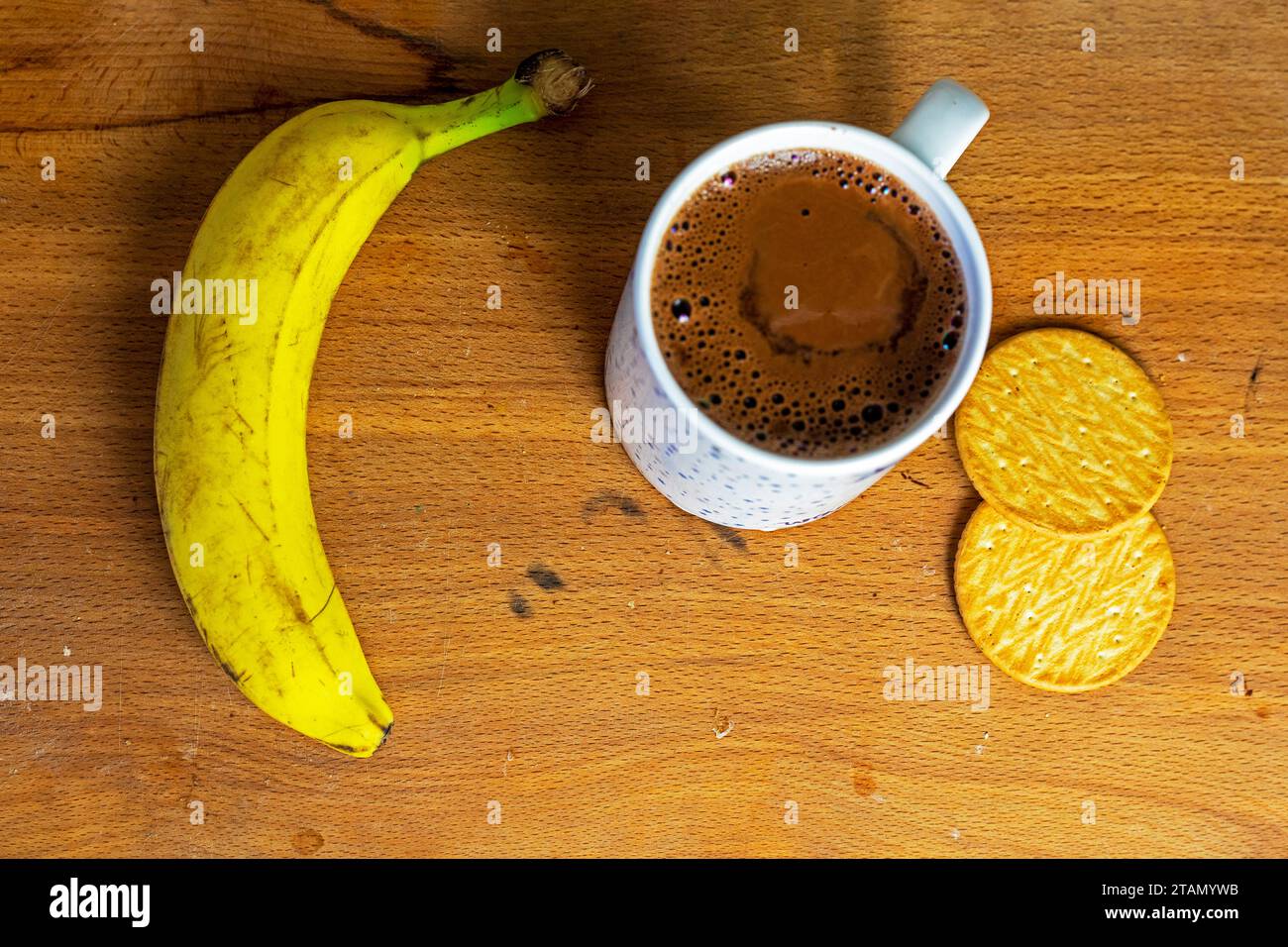 anana drink with banana cookies, healthy eating, veganism. Taking care ...
