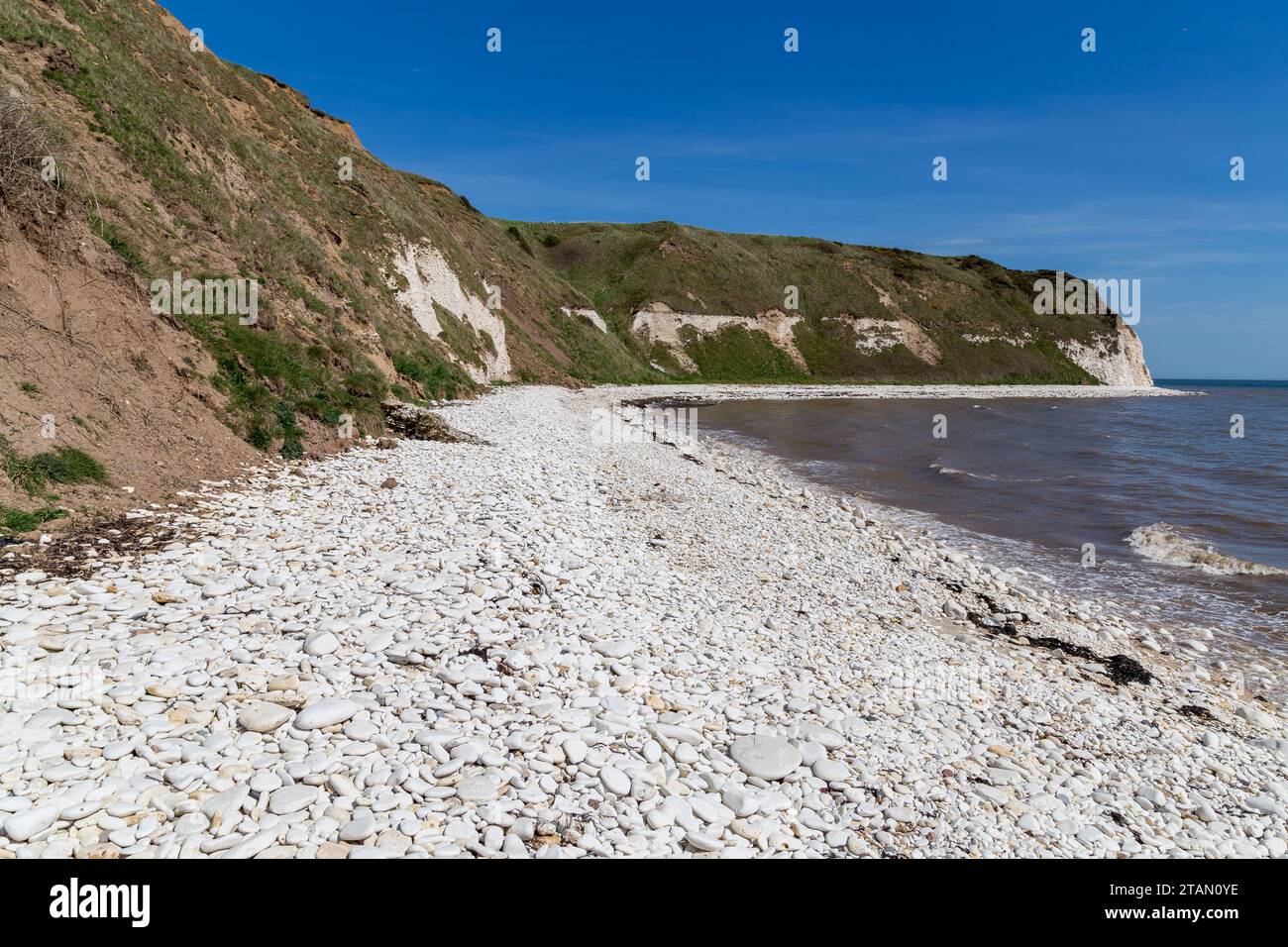 North Sea coast in South Landing, East Riding of Yorkshire, England, UK ...