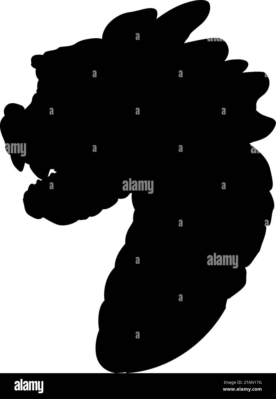 Shape of Newborn green wooden dragon head with neck Vector illustration ...