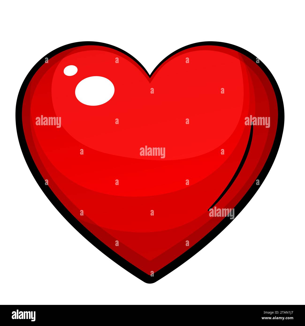 Illustration of red heart cartoon design isolated Stock Vector Image ...
