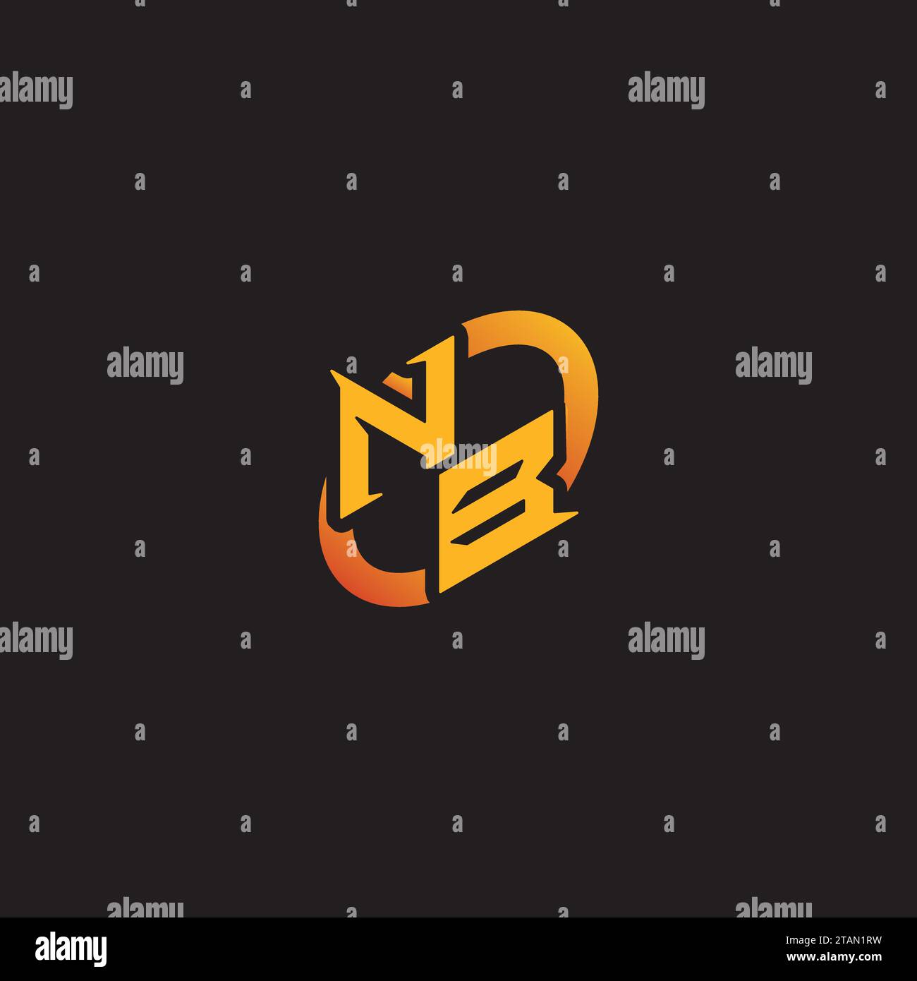 BN combination letter unique initials logo esport for gaming team ...