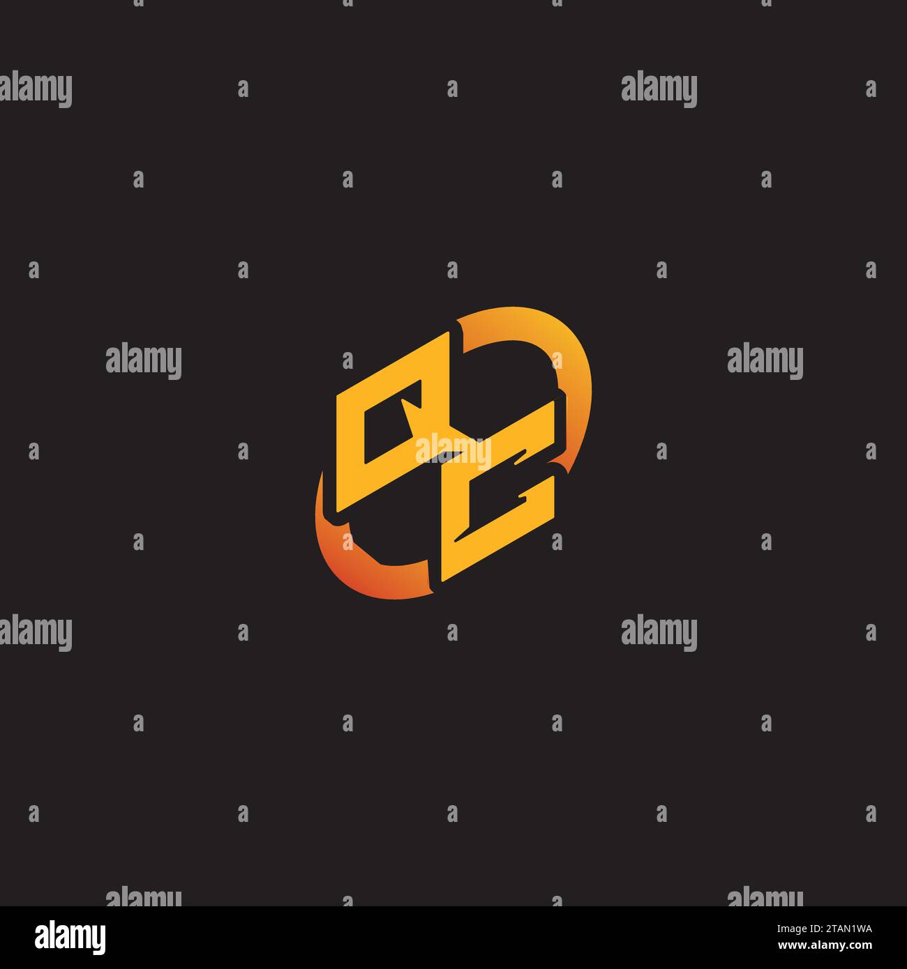 CQ combination letter unique initials logo esport for gaming team ...