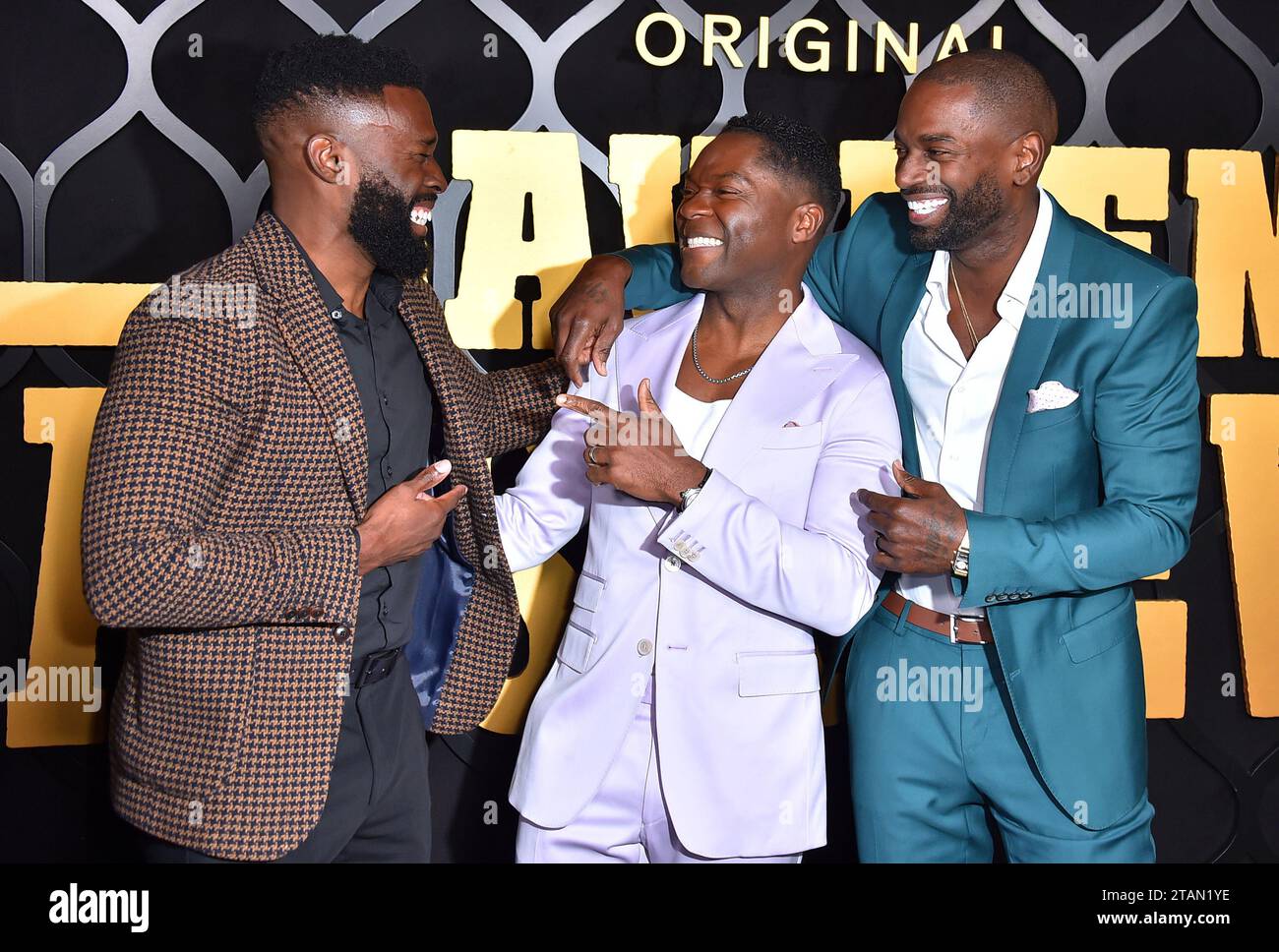 Tosin Morohunfola, from left, David Oyelowo, and Mo McRea arrive at the ...