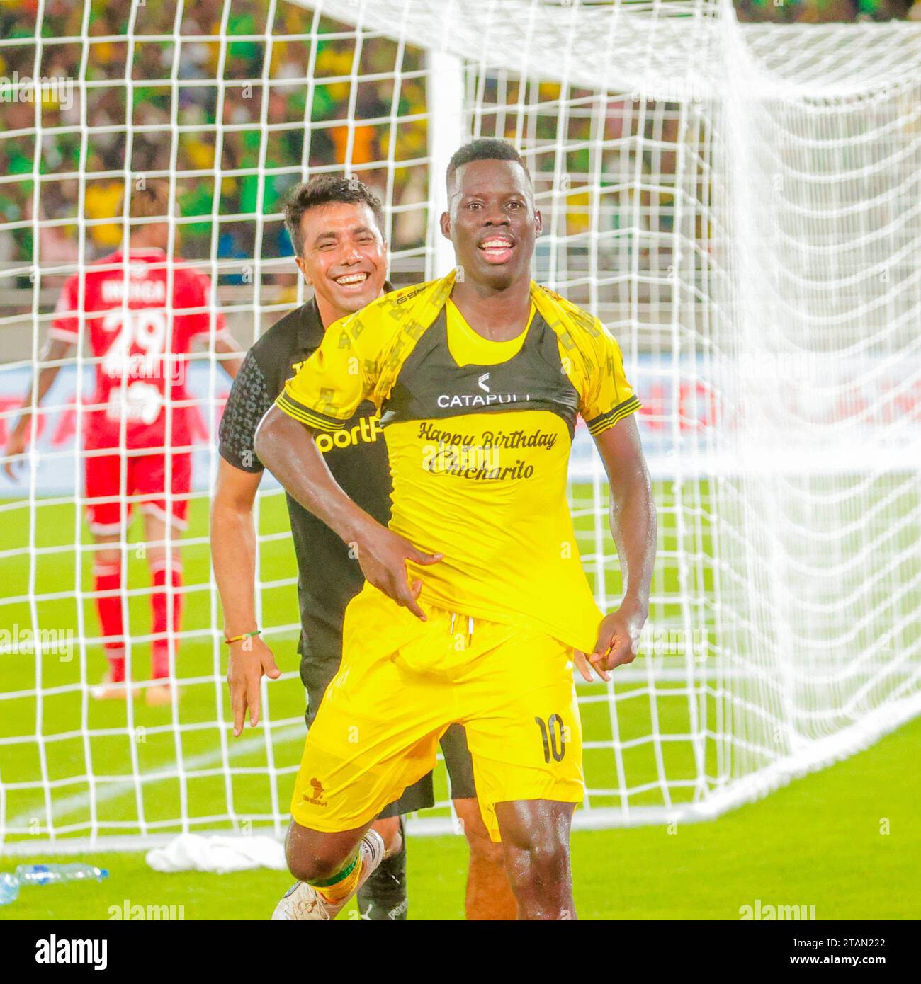DAR ES SALAAM, TANZANIA - NOVEMBER 5: Aziz Ki of Yanga celebrate ...