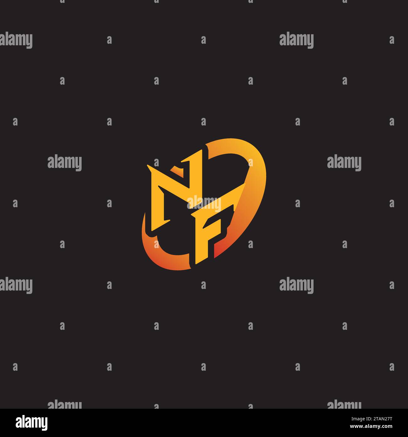 FN combination letter unique initials logo esport for gaming team ...