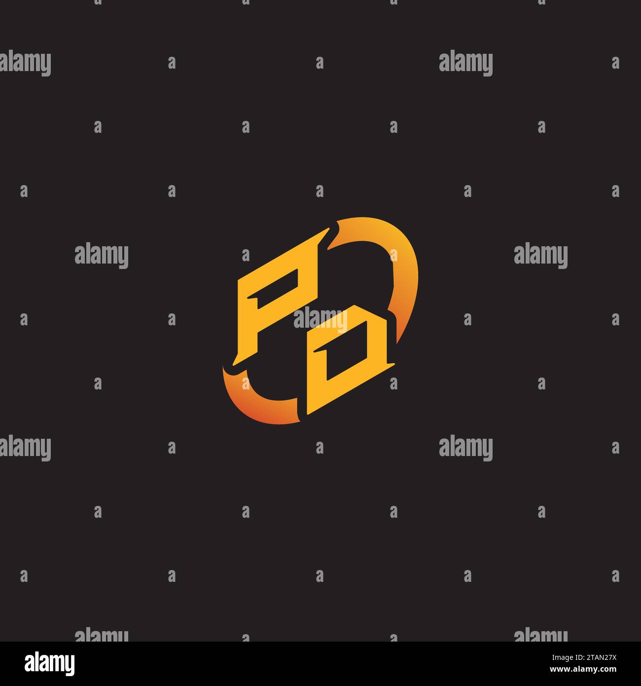 DP combination letter unique initials logo esport for gaming team ...
