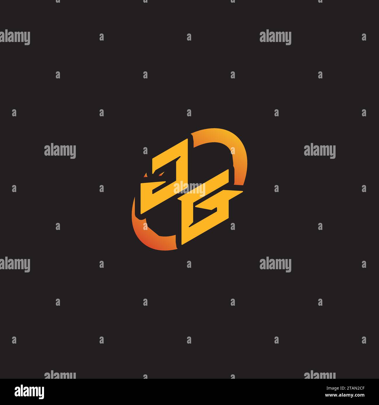 GJ combination letter unique initials logo esport for gaming team ...