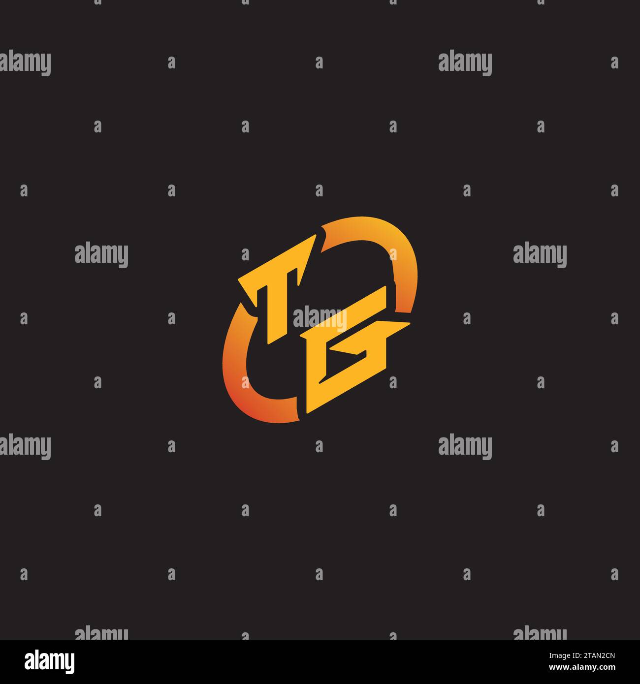GT combination letter unique initials logo esport for gaming team ...