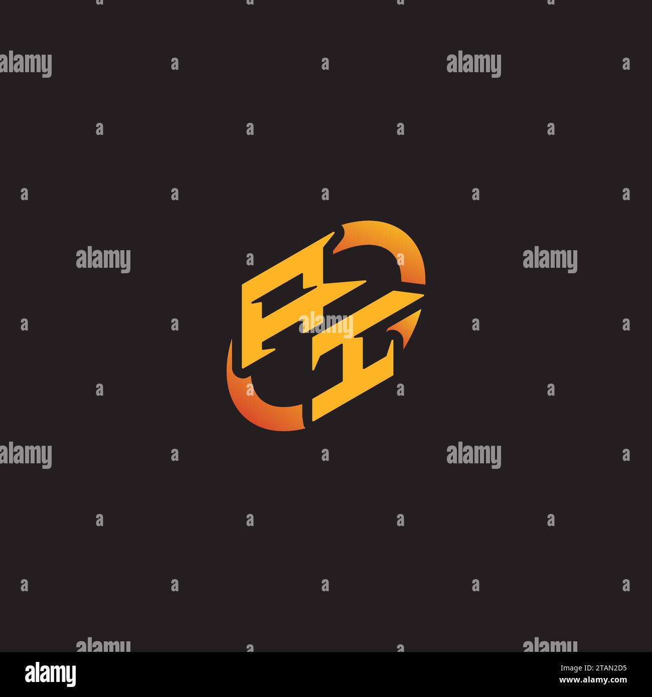 IA combination letter unique initials logo esport for gaming team ...