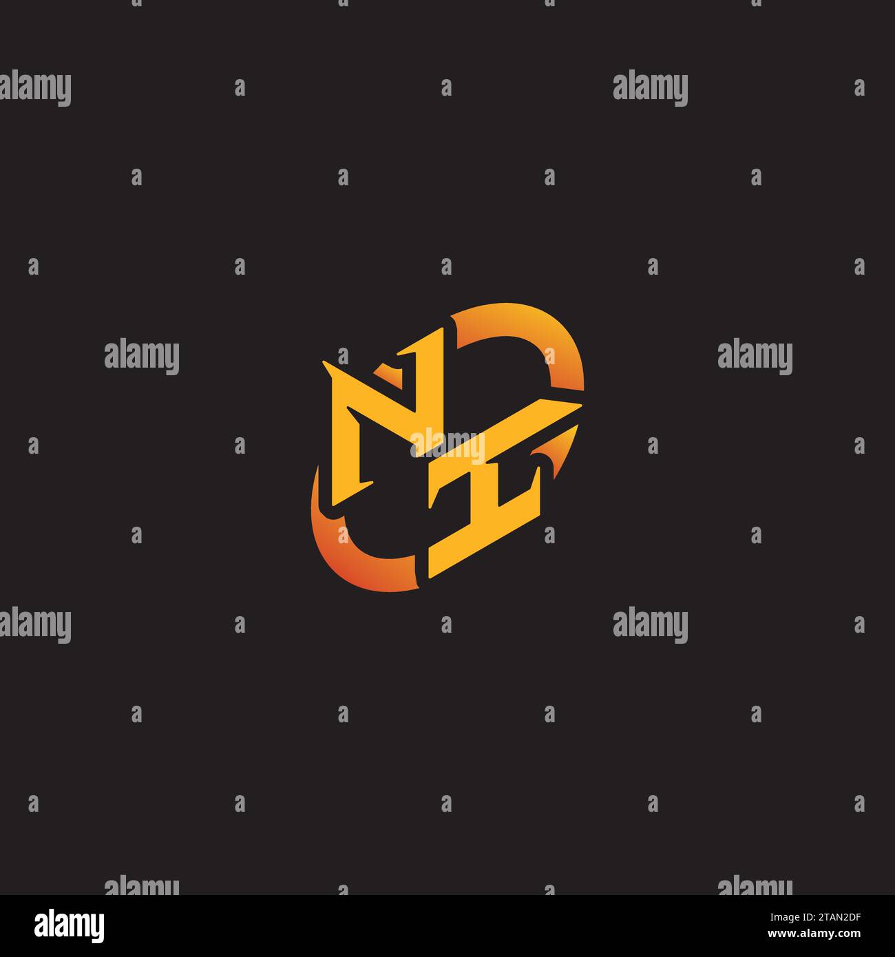 IN combination letter unique initials logo esport for gaming team ...