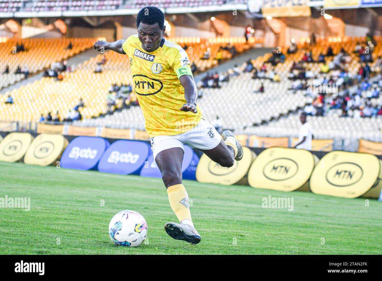 YAOUNDE, CAMEROON - NOVEMBER 5: JOSEPH MOMASO of Dynamo during the MTN Cameroon Elite One match ...