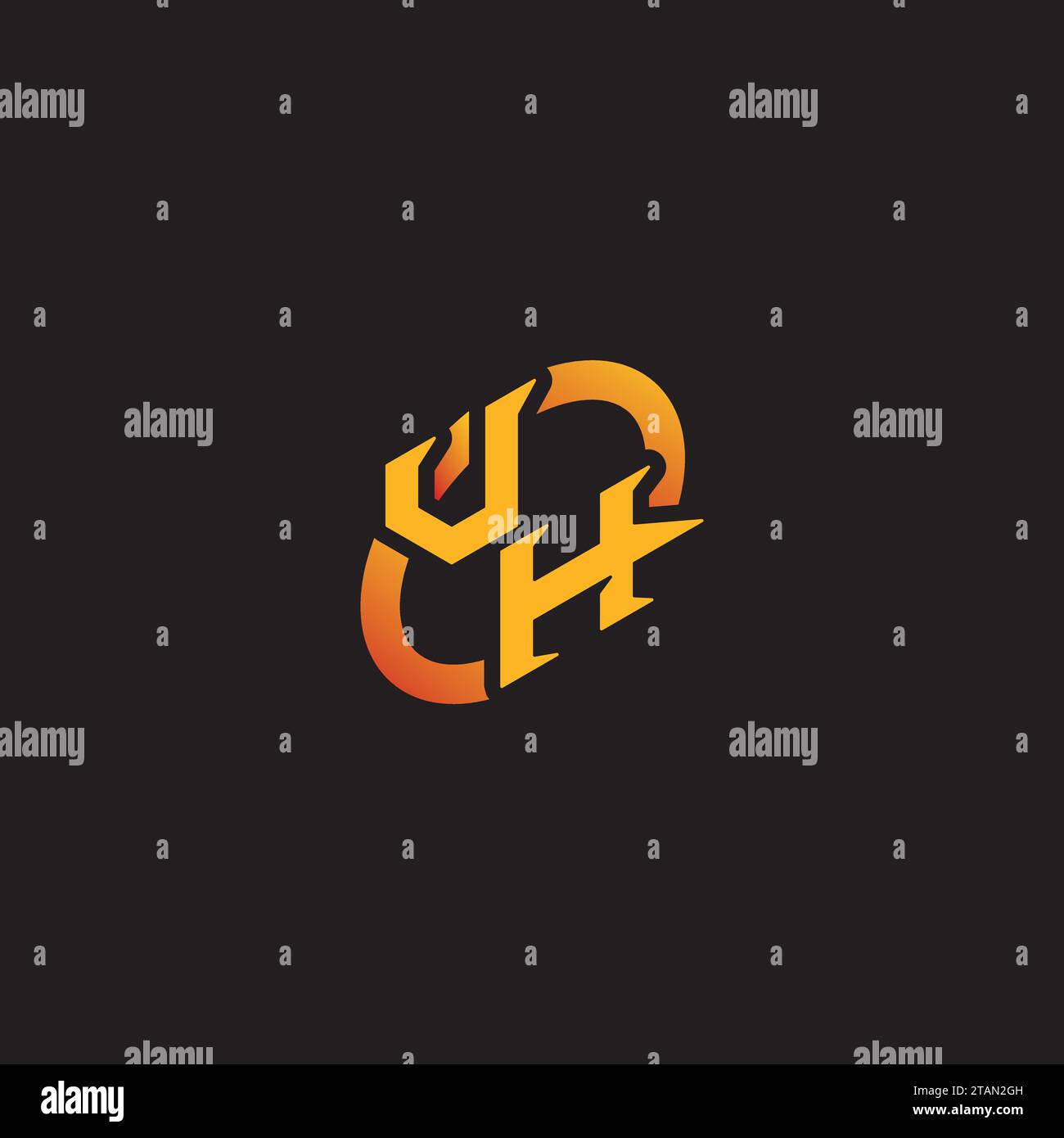 HV combination letter unique initials logo esport for gaming team ...