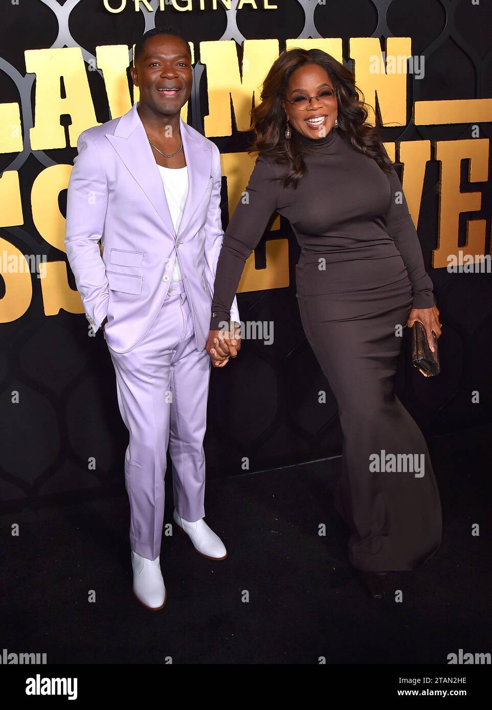 David Oyelowo, left, and Oprah Winfrey arrive at the season one ...