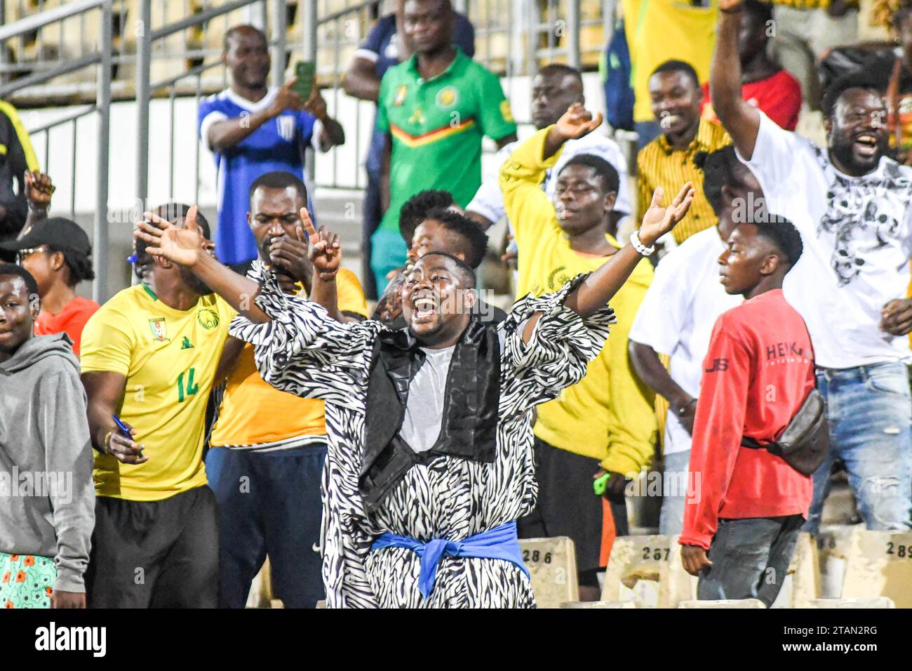 YAOUNDE, CAMEROON - NOVEMBER 5: Fans during the MTN Cameroon Elite One ...