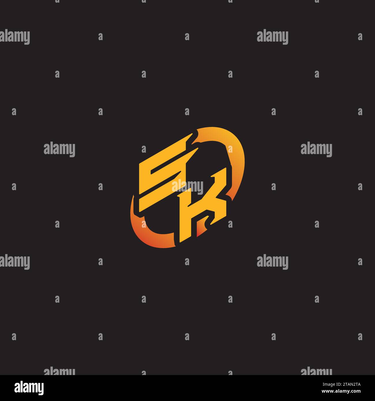 KS combination letter unique initials logo esport for gaming team ...