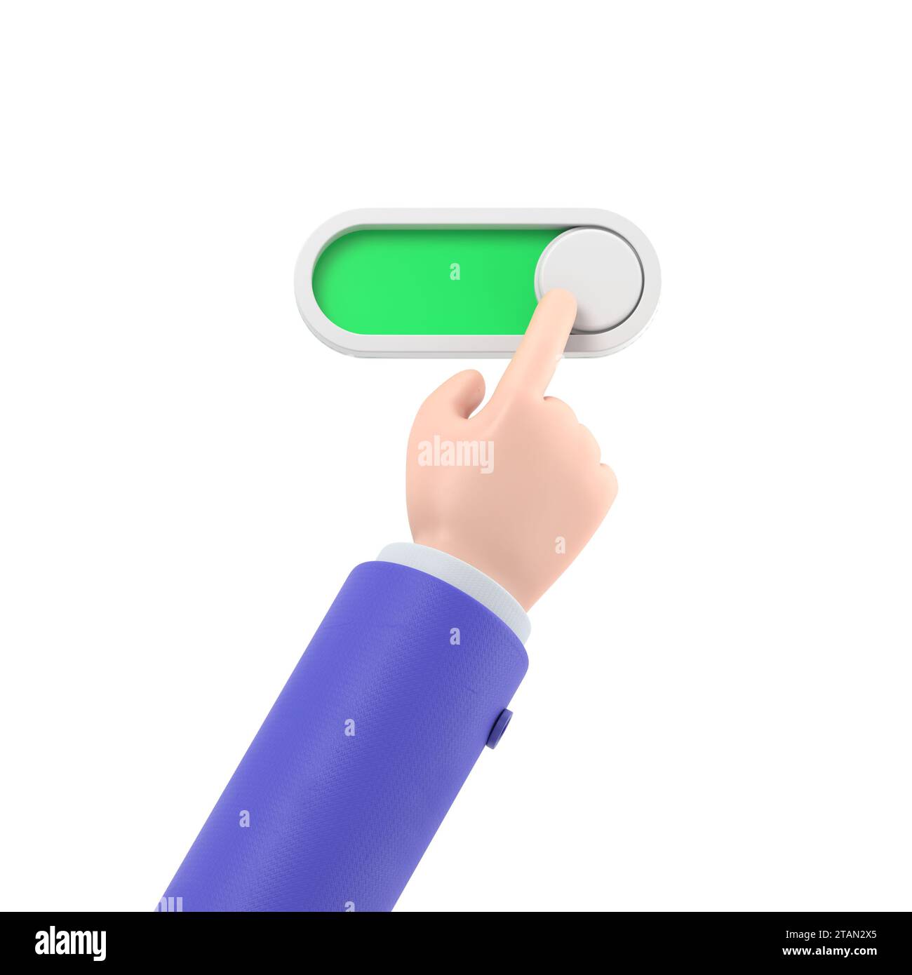 Cartoon Gesture Icon Mockup.3d render,cartoon character hand activating ...